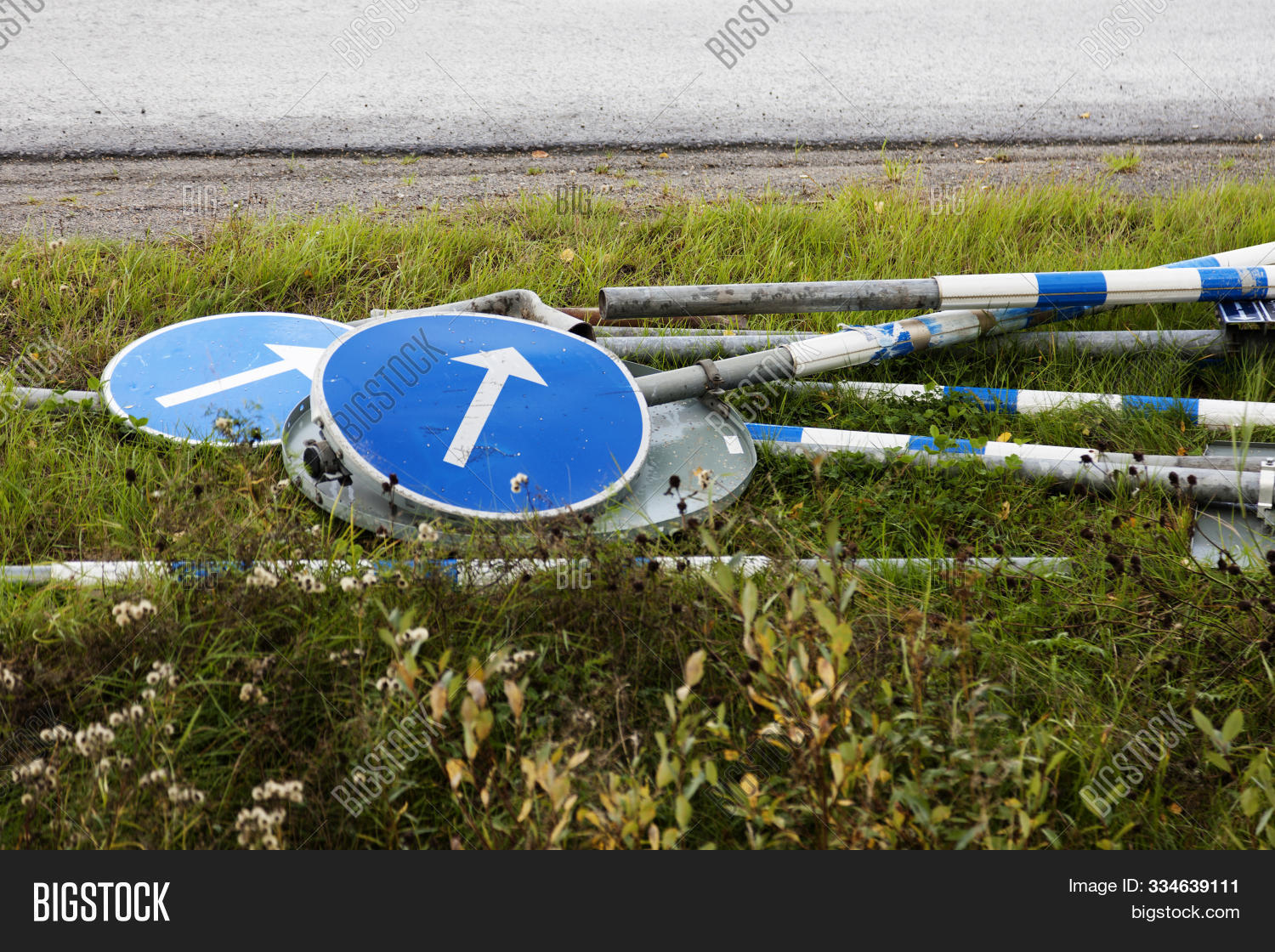 Road Signs Lying Down Image & Photo (Free Trial) | Bigstock