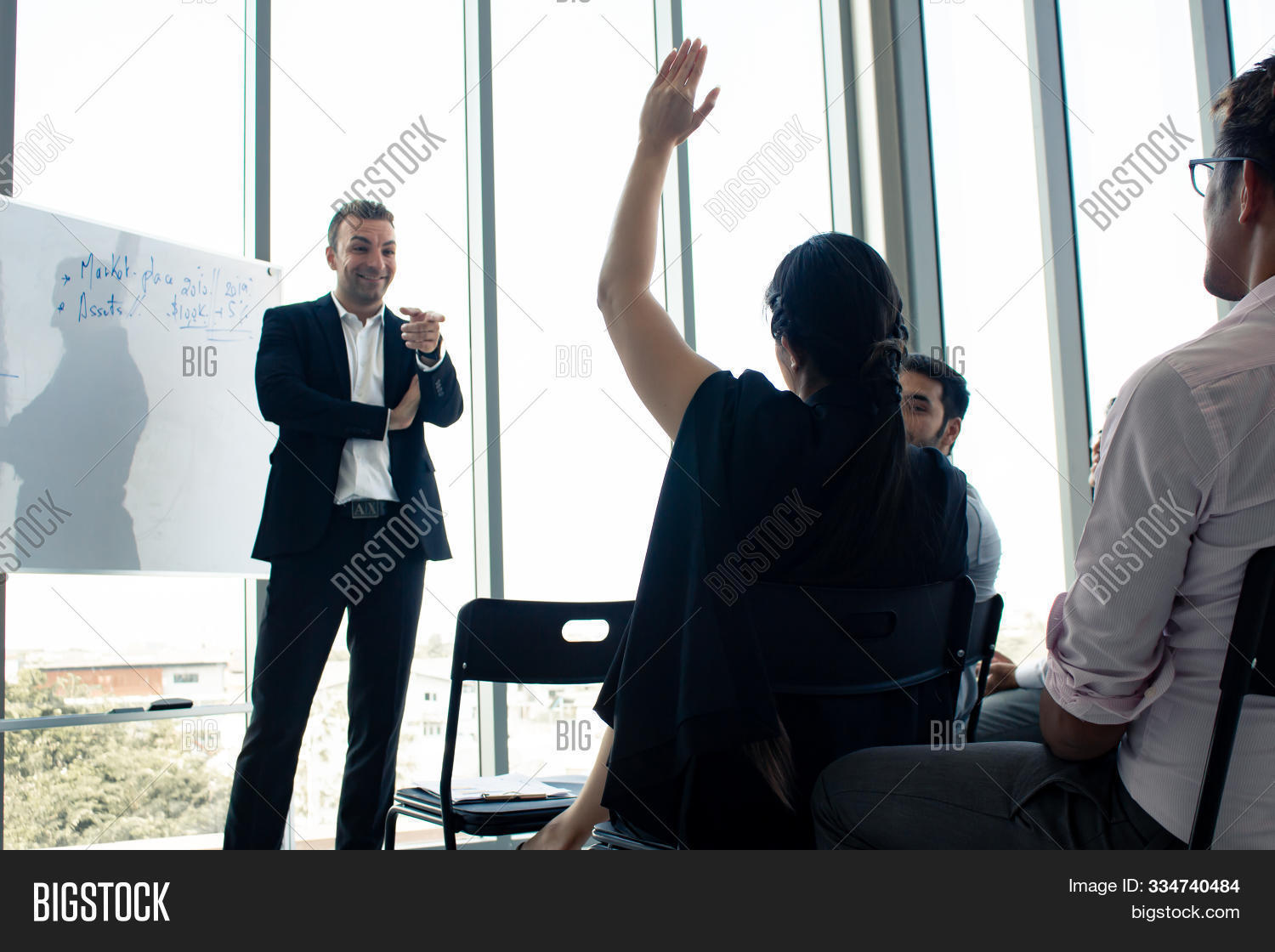 Employees Raise Their Image & Photo (Free Trial) | Bigstock