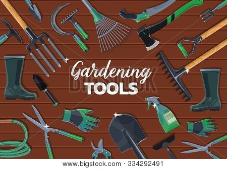 Farm Garden Tools On Vector & Photo (Free Trial) | Bigstock