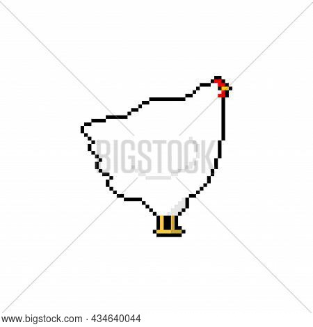 Hen Pixel Art. Vector & Photo (Free Trial) | Bigstock