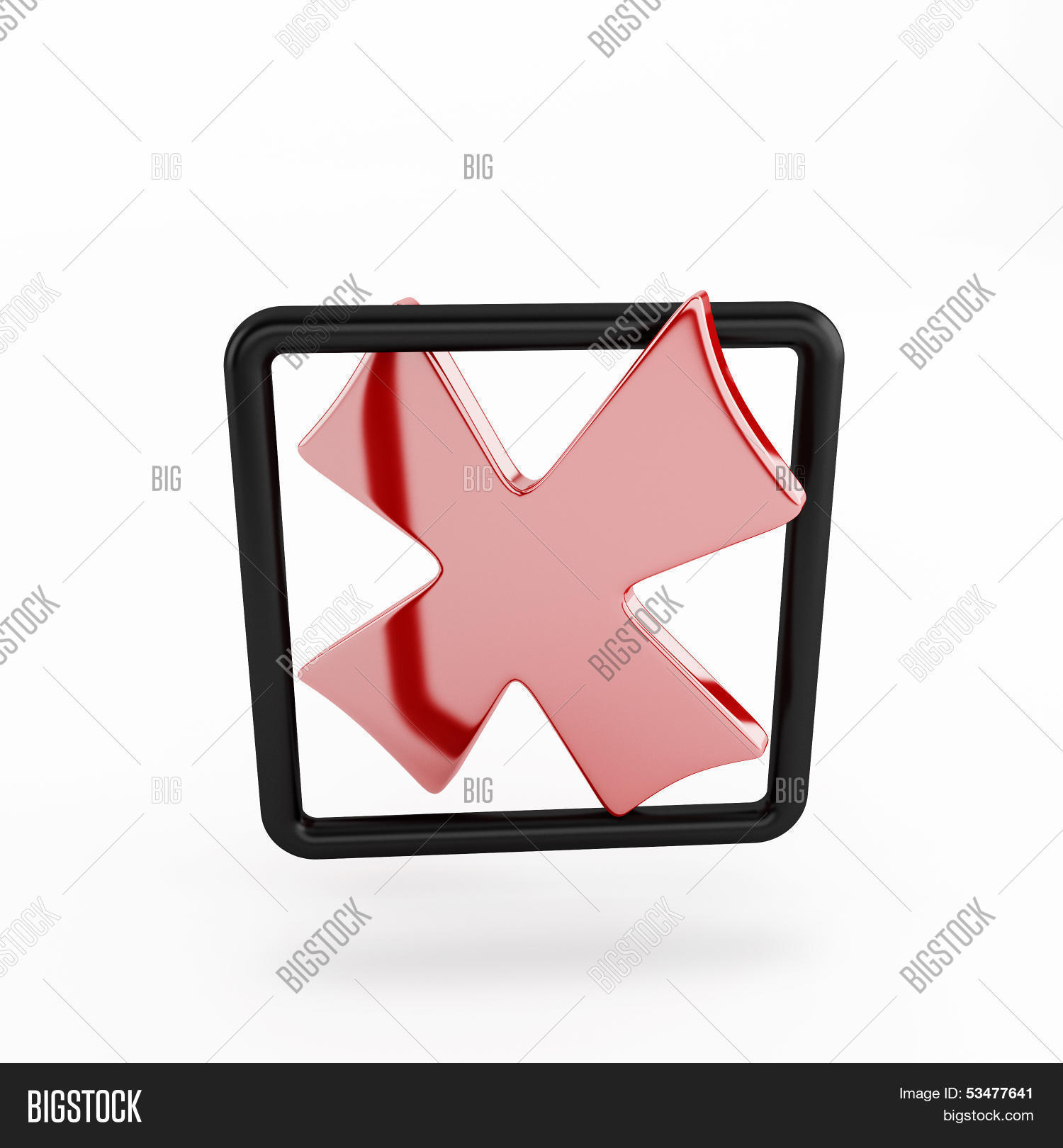 Check Mark No Icon Box Image & Photo (Free Trial) | Bigstock