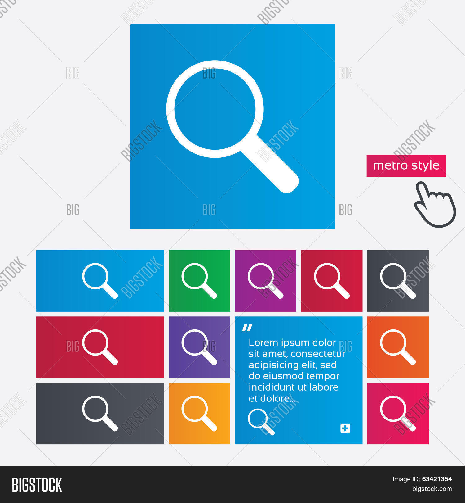 Magnifier Glass Sign Vector & Photo (Free Trial) | Bigstock