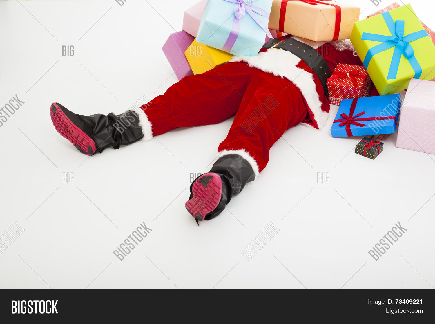 Santa Claus Tired Lie Image & Photo (Free Trial) | Bigstock