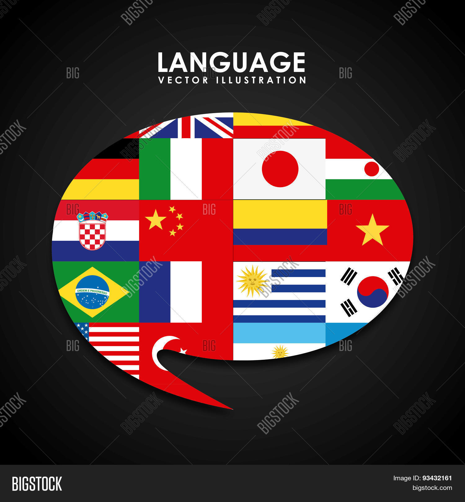 Language Poster Vector & Photo (Free Trial) | Bigstock