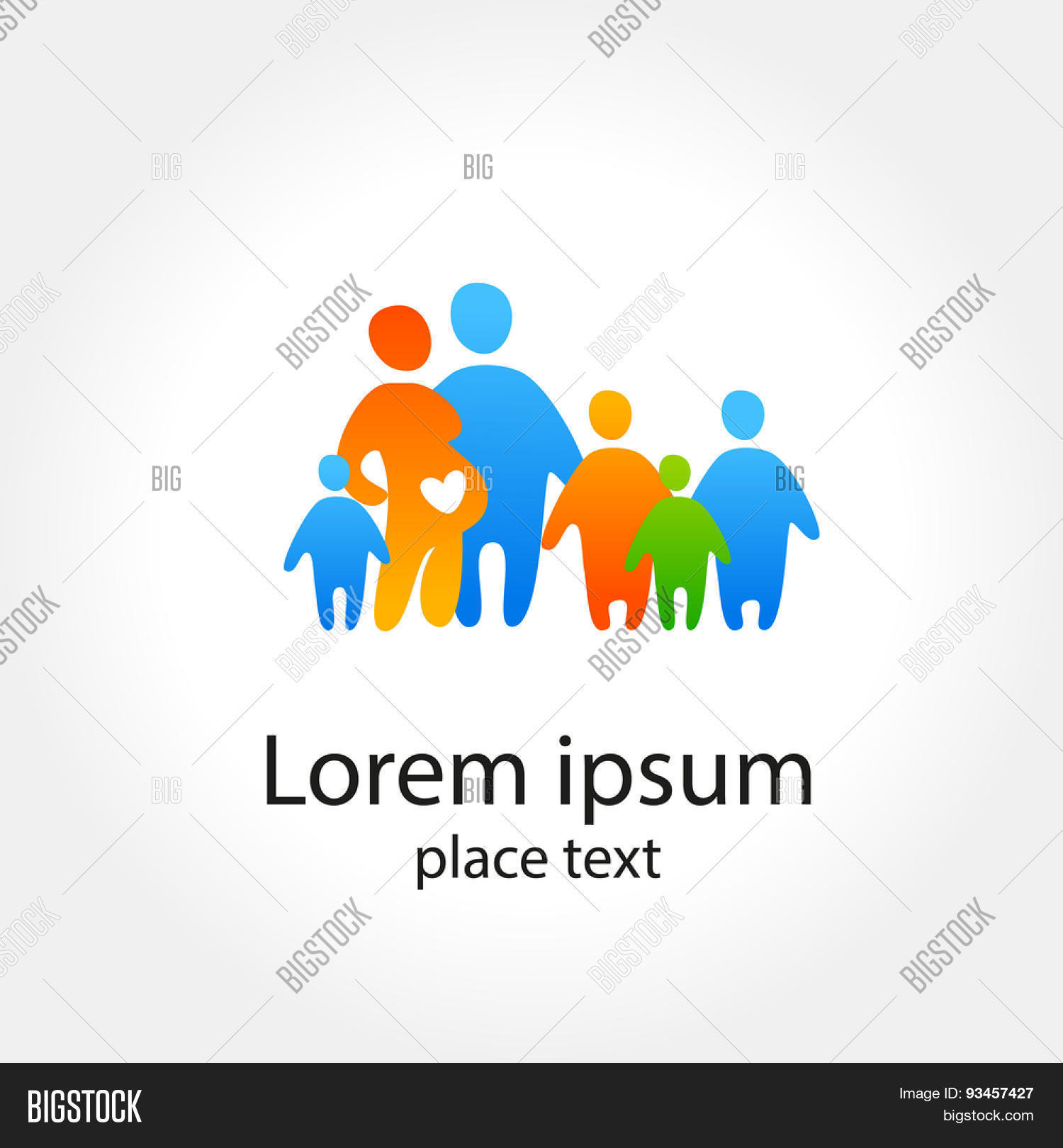 Family Logo Concept. Vector & Photo (Free Trial) | Bigstock