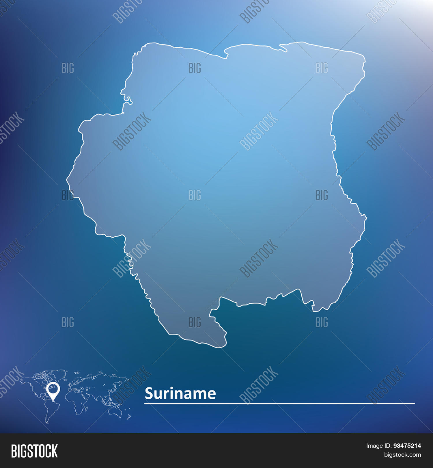 Map Suriname - Vector Vector & Photo (Free Trial) | Bigstock