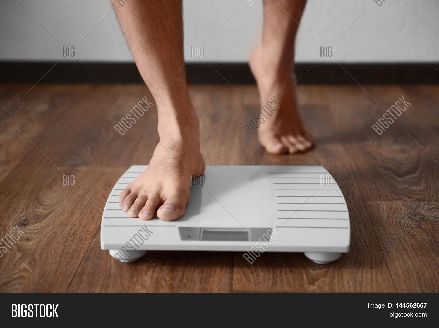Man Standing On Weight Image & Photo (Free Trial) | Bigstock
