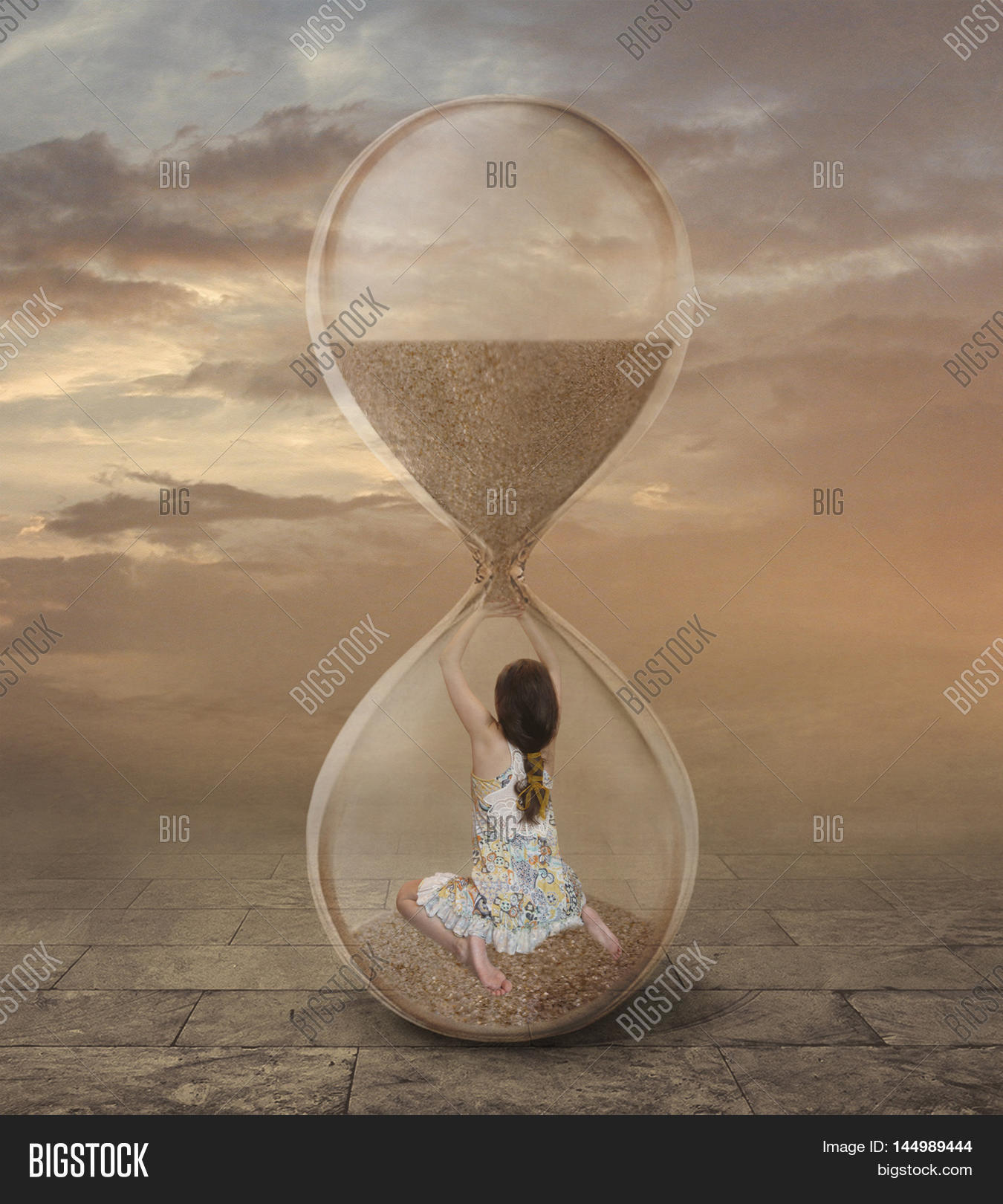 Girl Inside Hourglass Image & Photo (Free Trial) | Bigstock