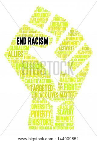 End Racism Word Cloud Vector & Photo (Free Trial) | Bigstock
