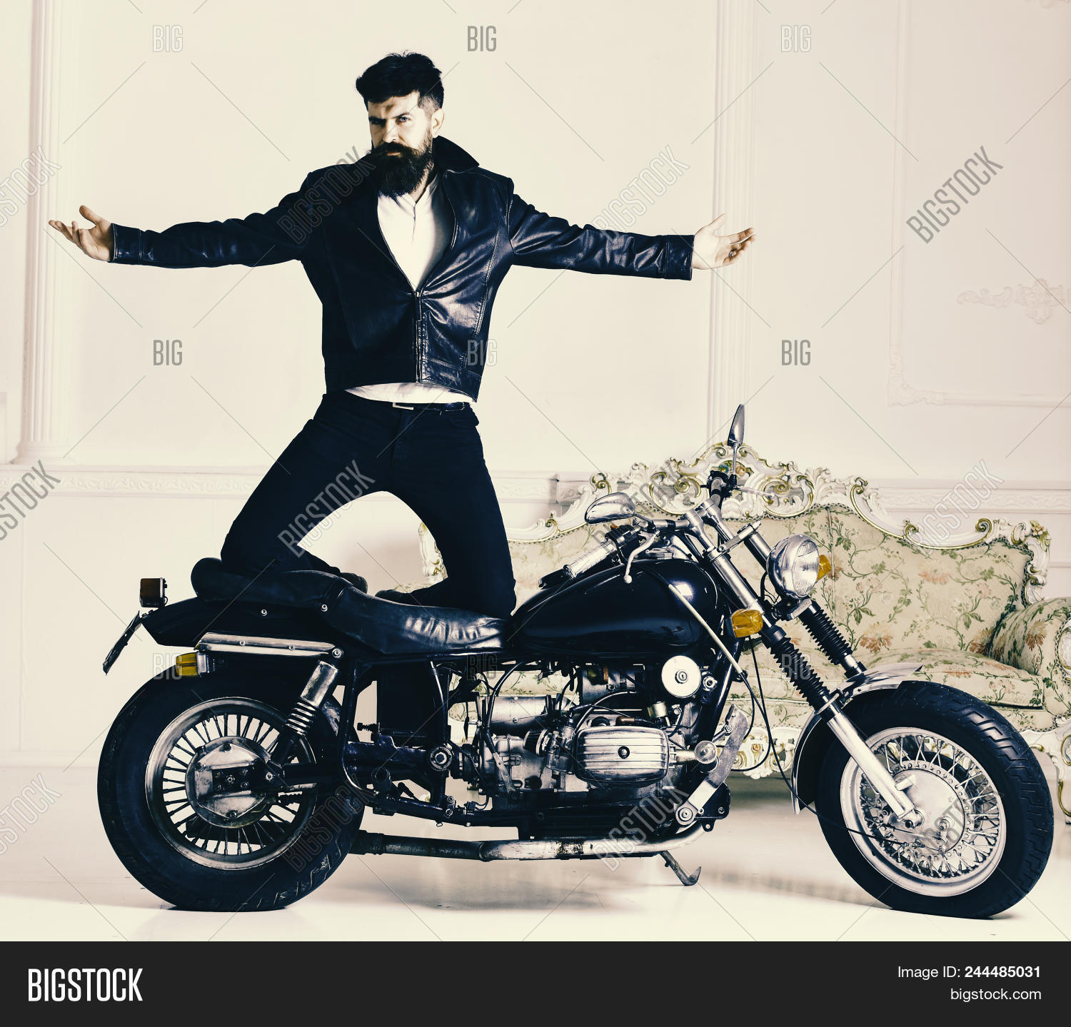 Hipster Biker Brutal Image & Photo (Free Trial) | Bigstock