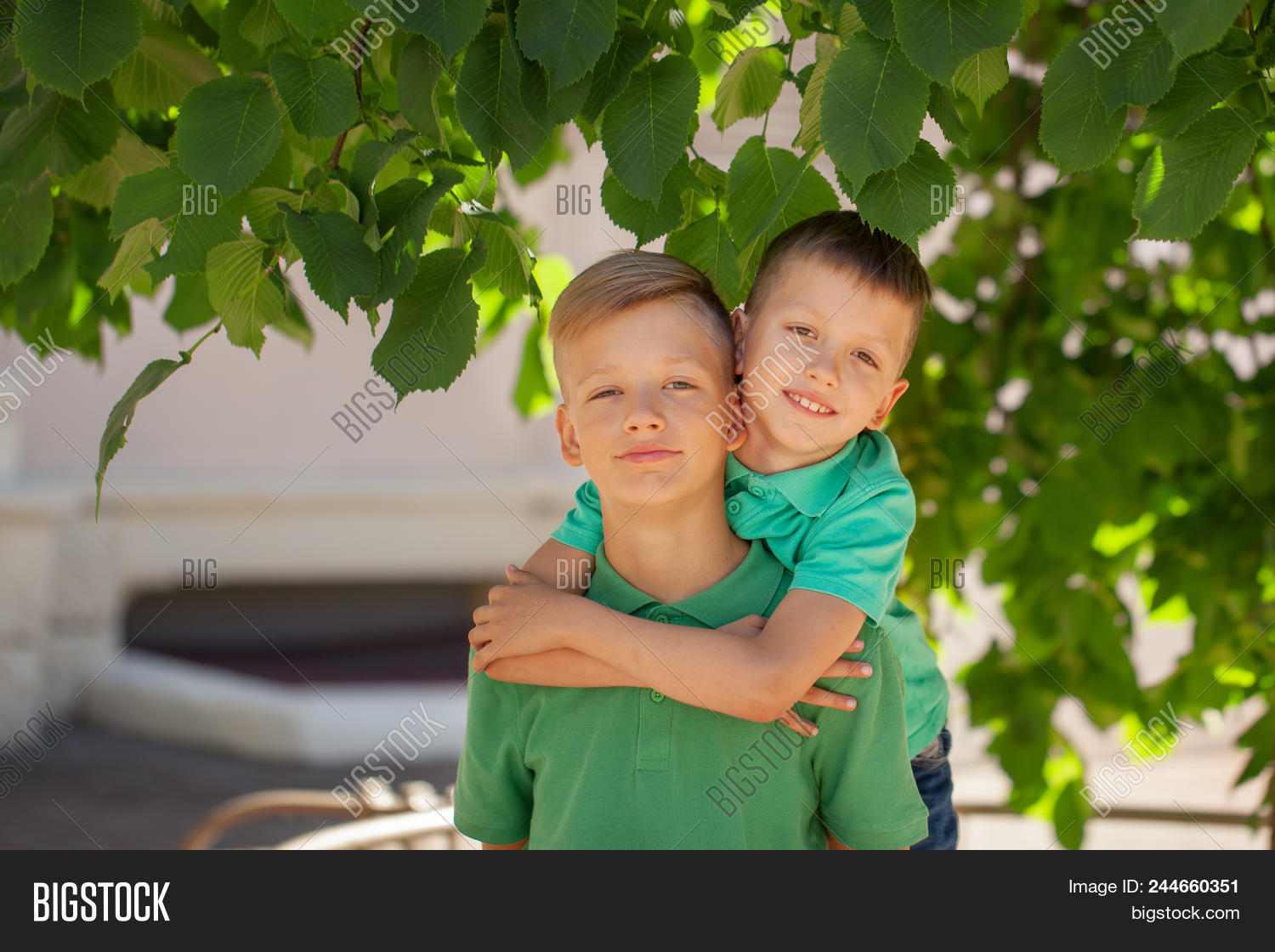 Two Brothers Hugging