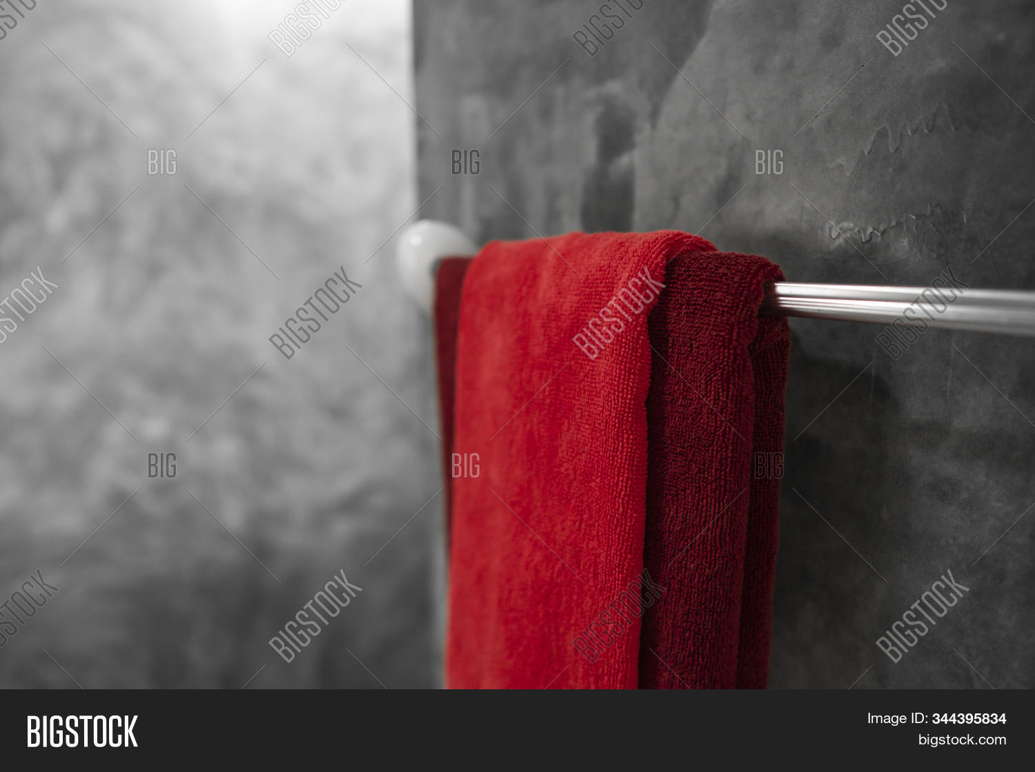 One Red Towel Bathroom Image & Photo (Free Trial) | Bigstock