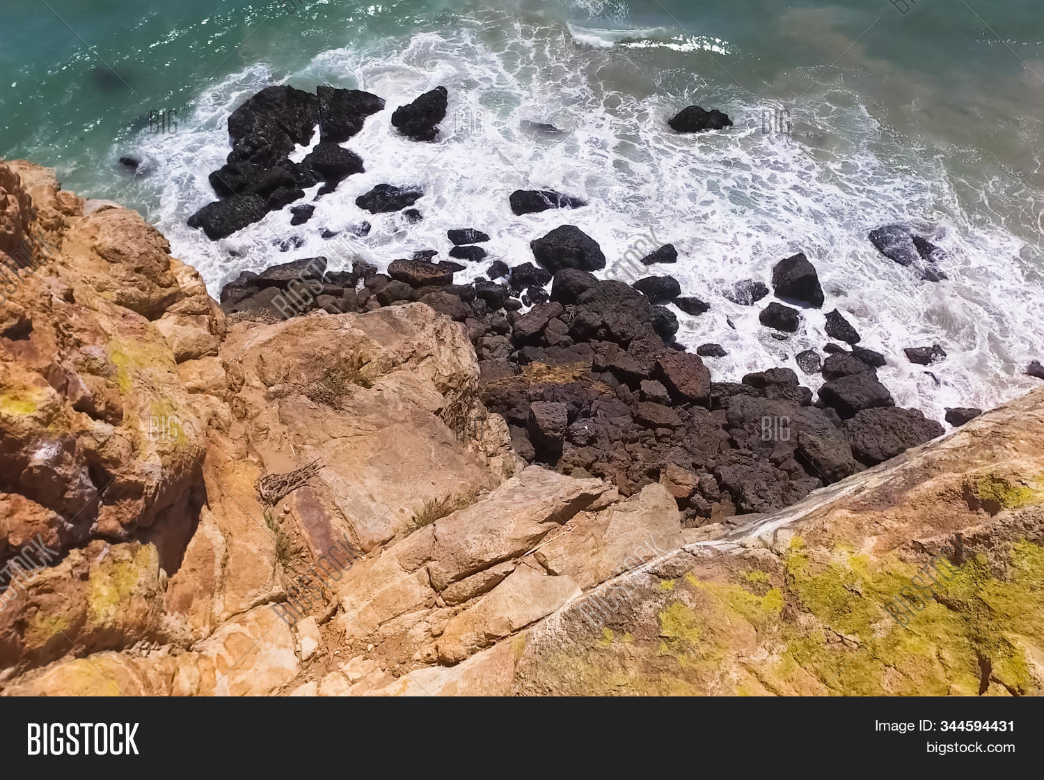 Top View Cliff Sea. Image & Photo (Free Trial) | Bigstock