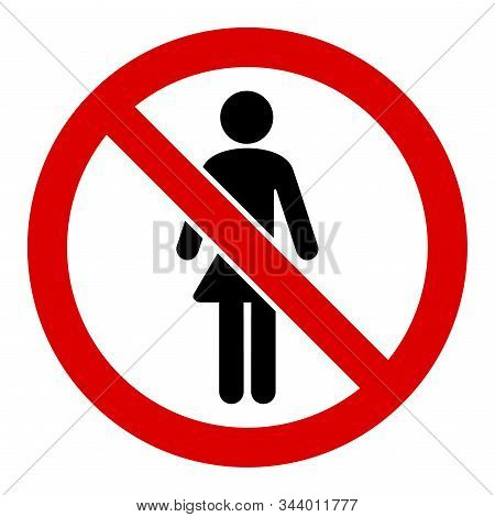 No Ladies Vector Icon Vector & Photo (Free Trial) | Bigstock