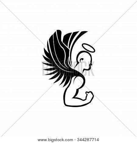 Silhouette Angel Man Vector & Photo (Free Trial) | Bigstock