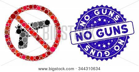 Mosaic No Guns Icon Vector & Photo (Free Trial) | Bigstock