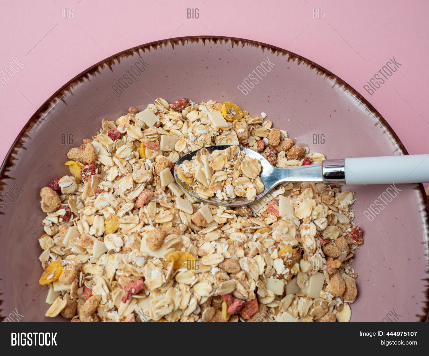 Muesli Pink Cup On Image & Photo (Free Trial) | Bigstock