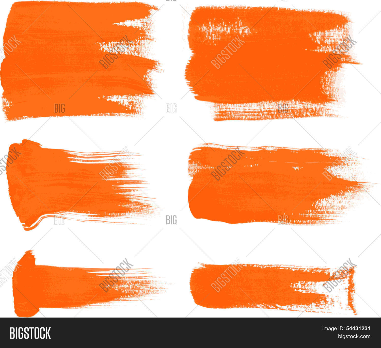 Orange Brush Strokes Vector & Photo (Free Trial) | Bigstock