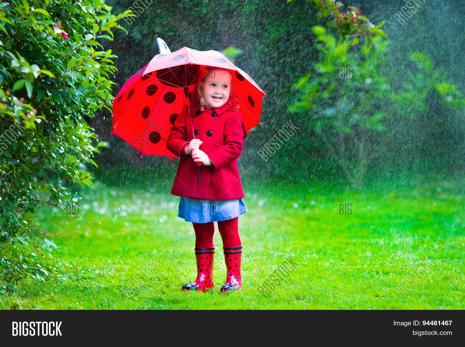 Little Girl Umbrella Image & Photo (Free Trial) | Bigstock