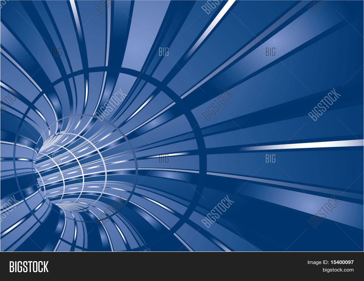 Blue Tunnel. Vector Vector & Photo (Free Trial) | Bigstock