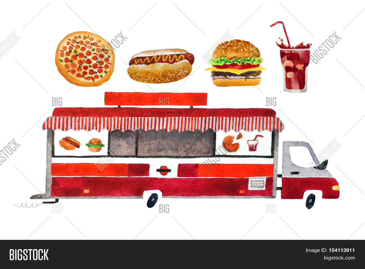 Beautiful Cartoon Food Image & Photo (Free Trial) | Bigstock