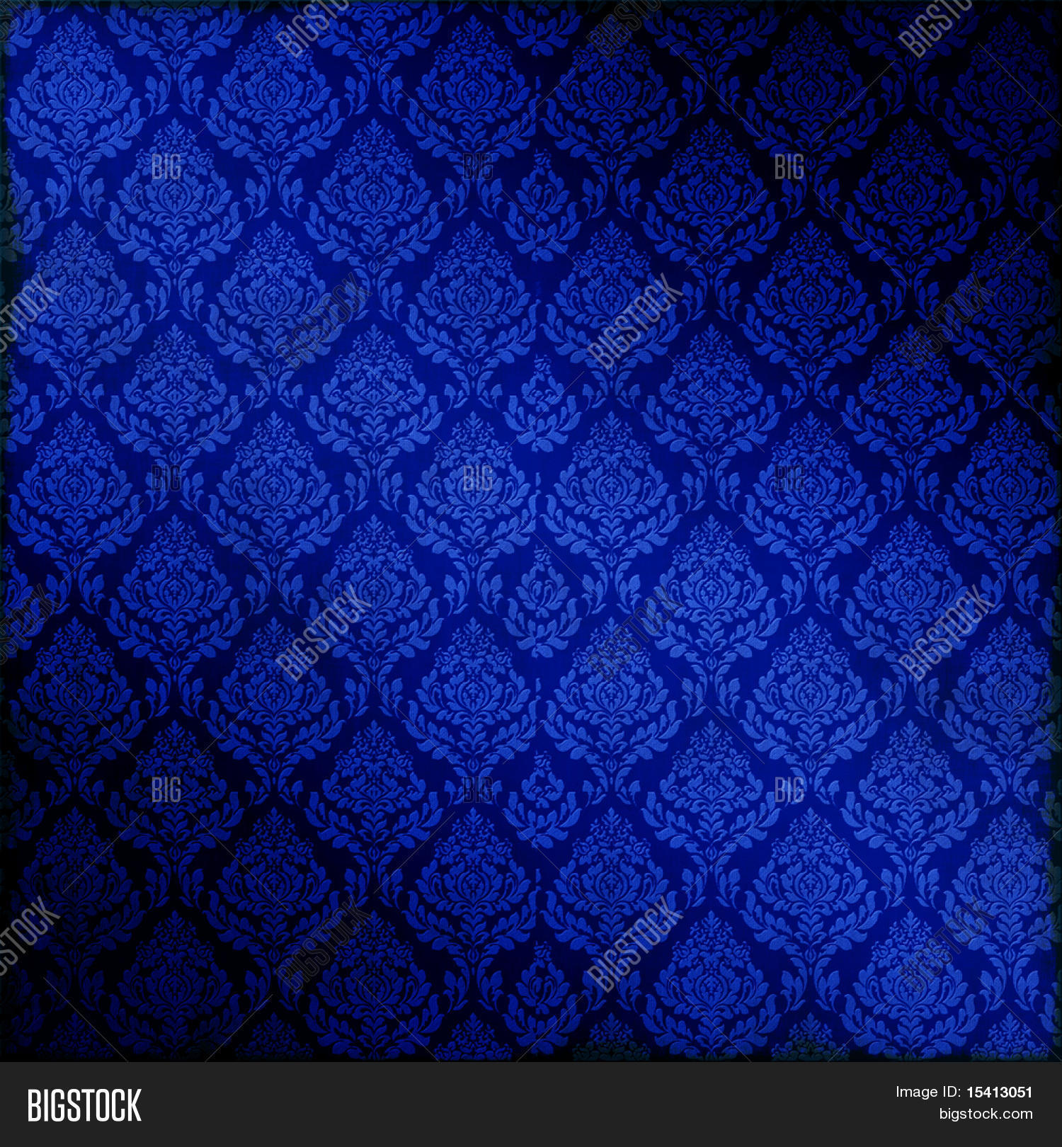 Royal Blue Dark Damask Image & Photo (Free Trial) | Bigstock