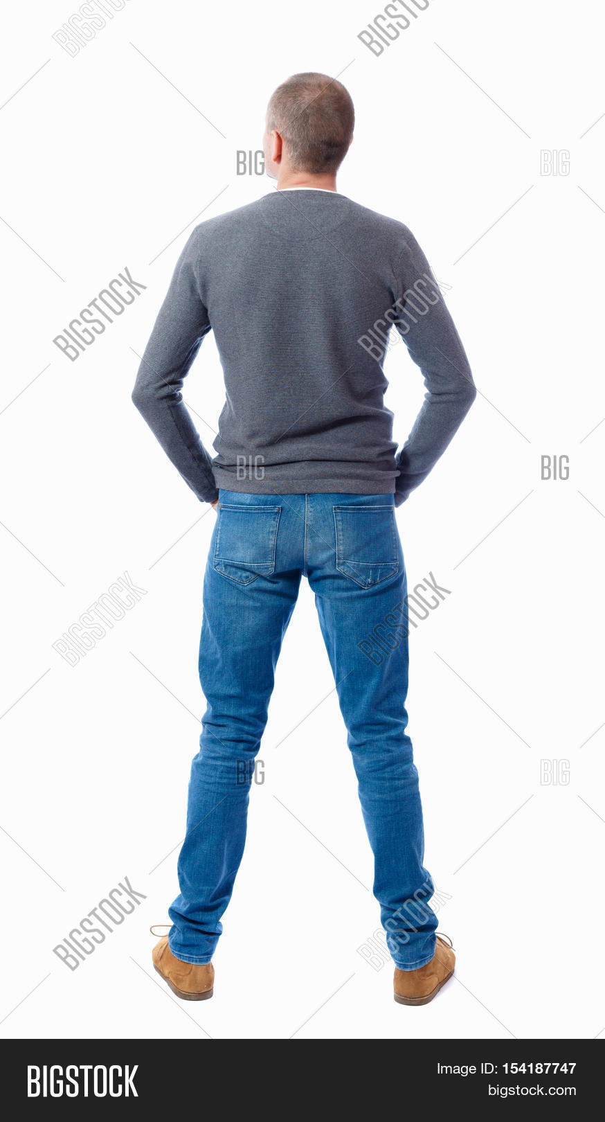 Back View Man Jeans. Image & Photo (Free Trial) | Bigstock