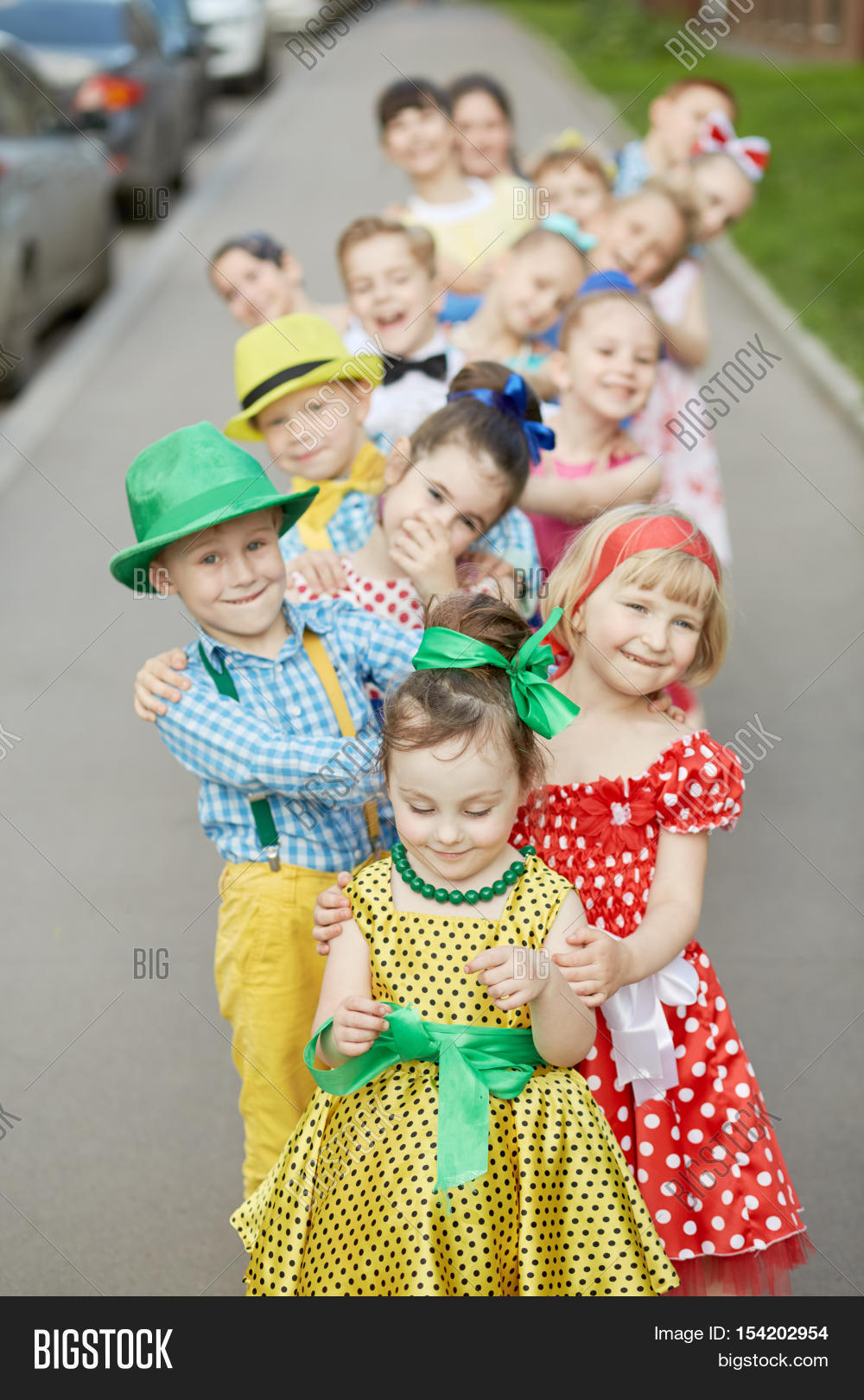 Fifteen Children Stand Image & Photo (Free Trial) | Bigstock
