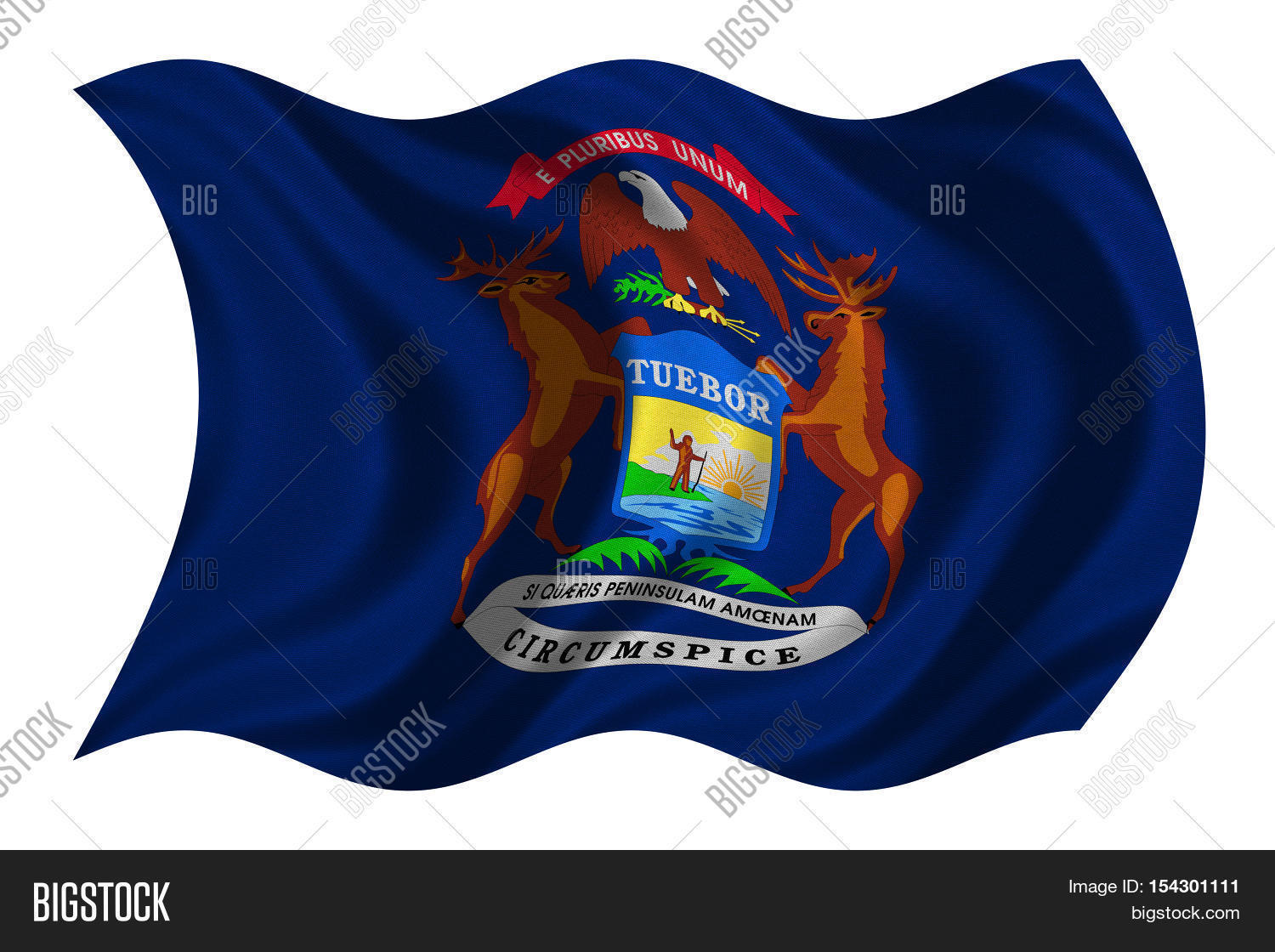 Flag US State Michigan Image & Photo (Free Trial) | Bigstock