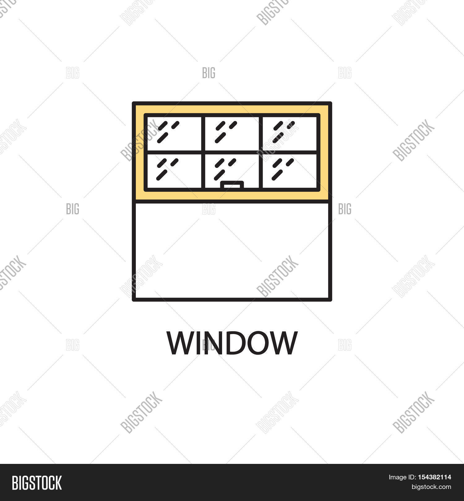 Window Flat Icon. High Image & Photo (Free Trial) | Bigstock