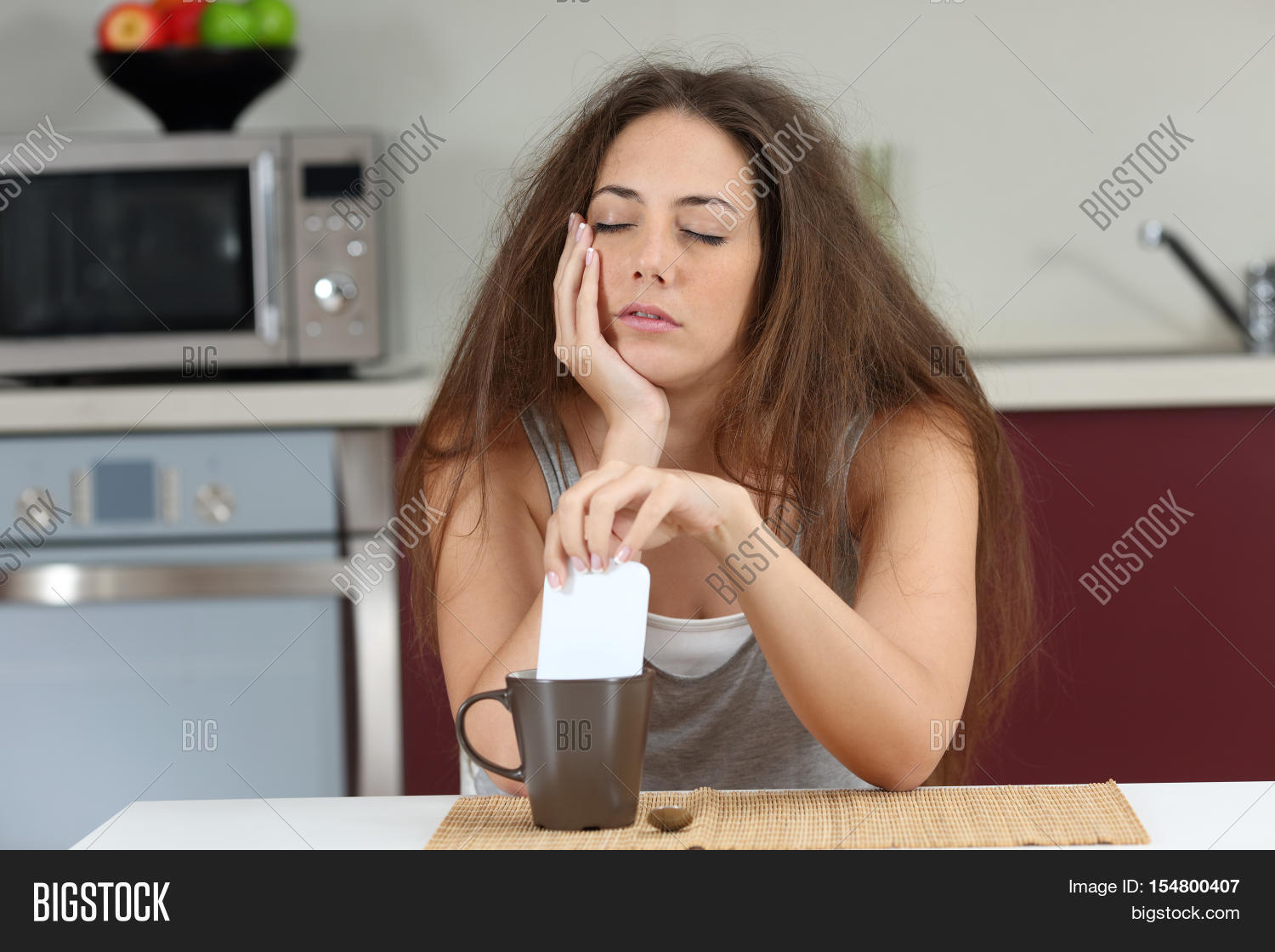 Sleepy Tired Girl Bad Image & Photo (Free Trial) | Bigstock