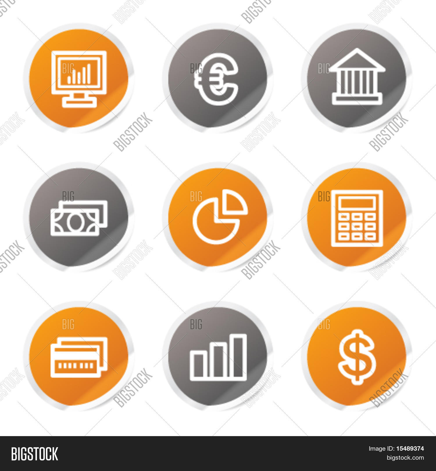 Finance Web Icons Set Vector & Photo (Free Trial) | Bigstock