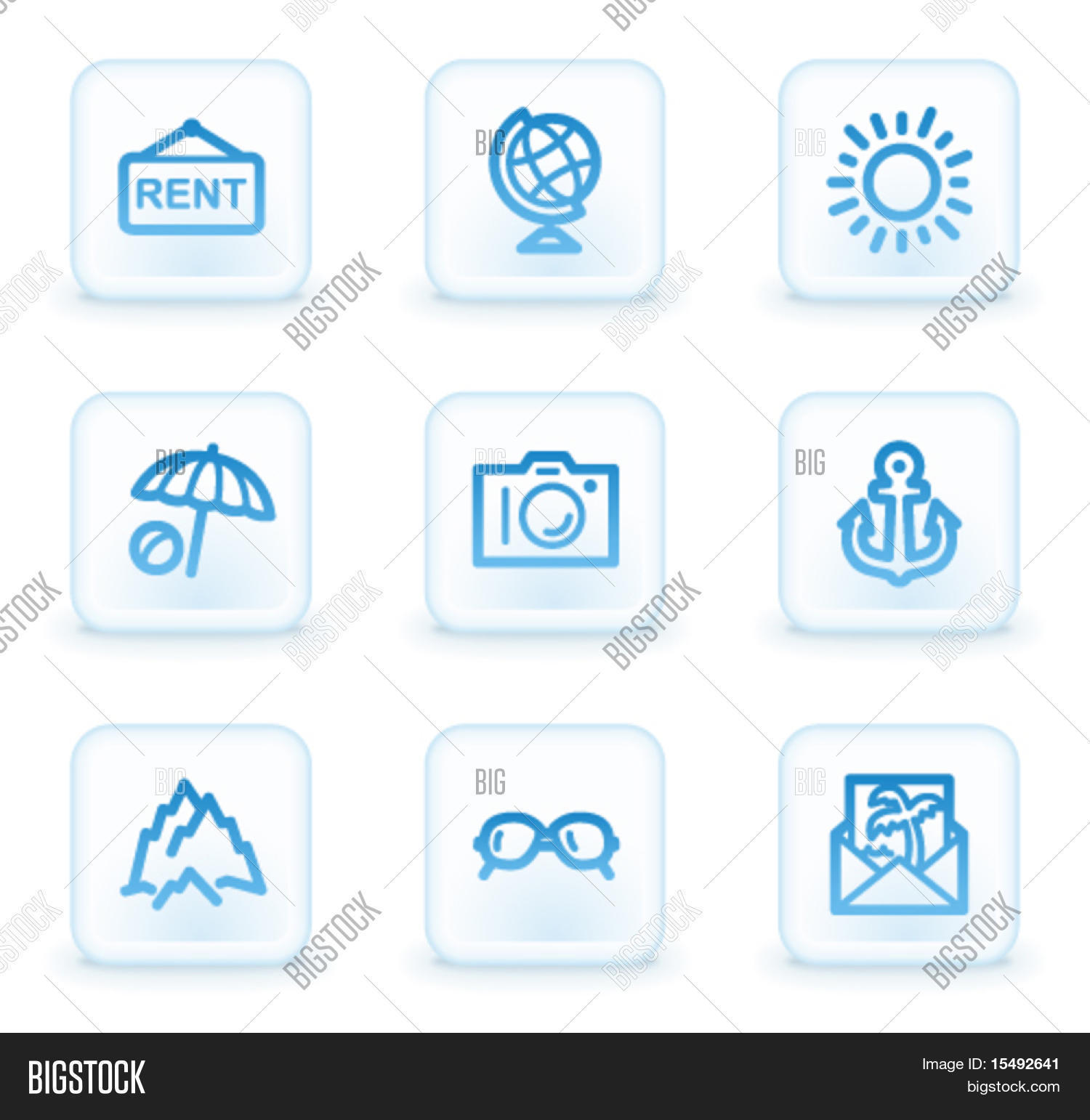 Travel Web Icons Set Vector & Photo (Free Trial) | Bigstock