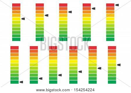 Color Coded Progress Vector & Photo (Free Trial) | Bigstock