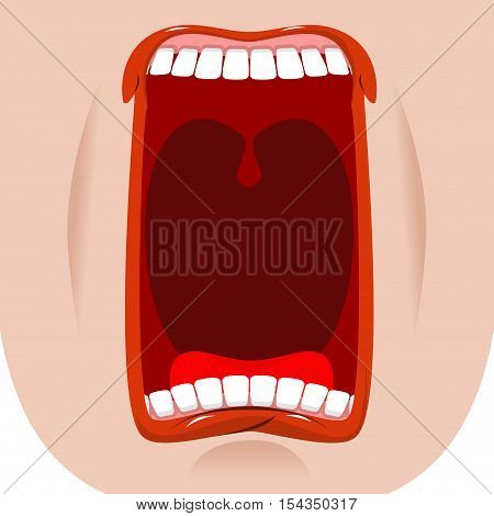 Open Mouth Facial. Vector & Photo (Free Trial) | Bigstock