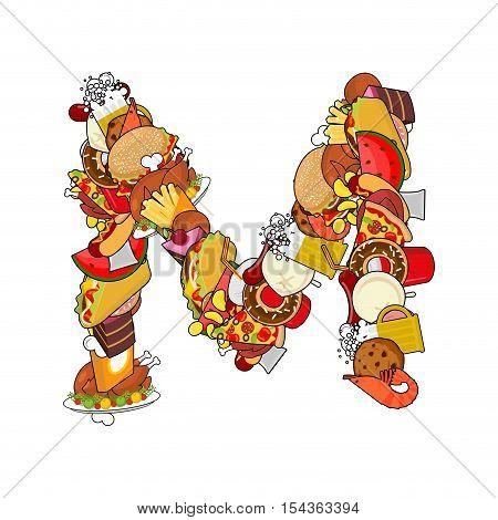 Letter M Food. Vector & Photo (Free Trial) | Bigstock