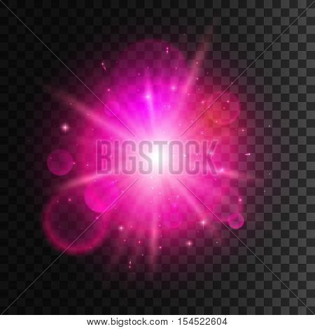 Star Light Pink Neon Vector & Photo (Free Trial) | Bigstock