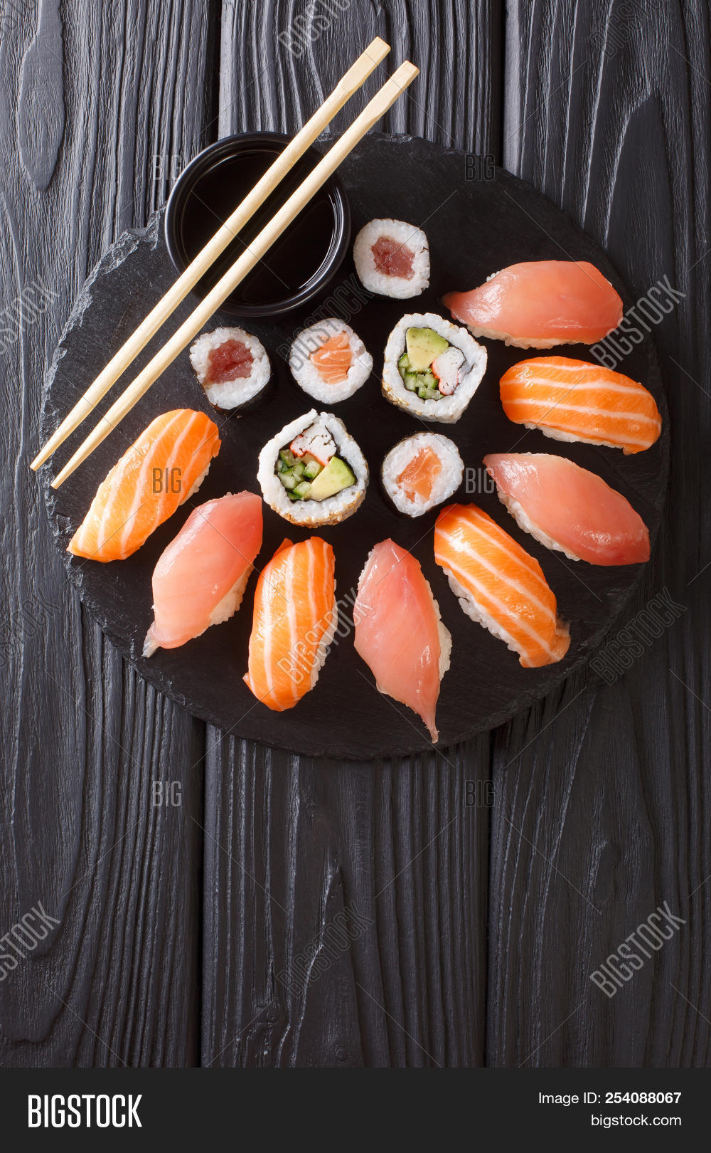 Sushi Rolls Set Served Image & Photo (Free Trial) | Bigstock