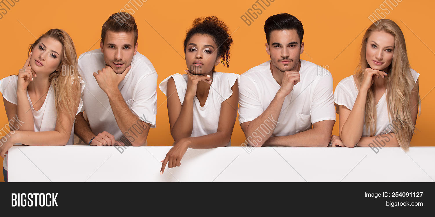 Five People Posing Image & Photo (Free Trial) | Bigstock