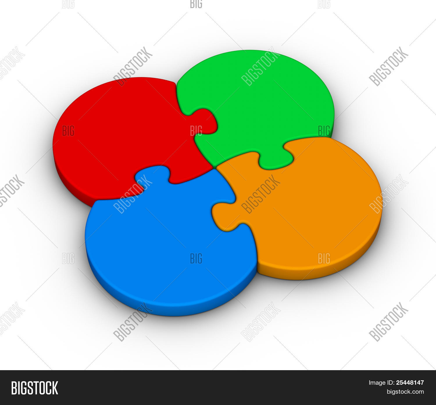Four Multicolor Jigsaw Image & Photo (Free Trial) | Bigstock