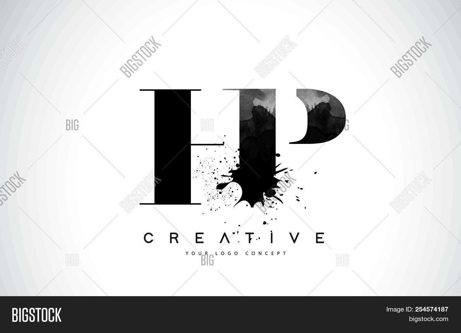 Hp H P Letter Logo Vector & Photo (Free Trial) | Bigstock