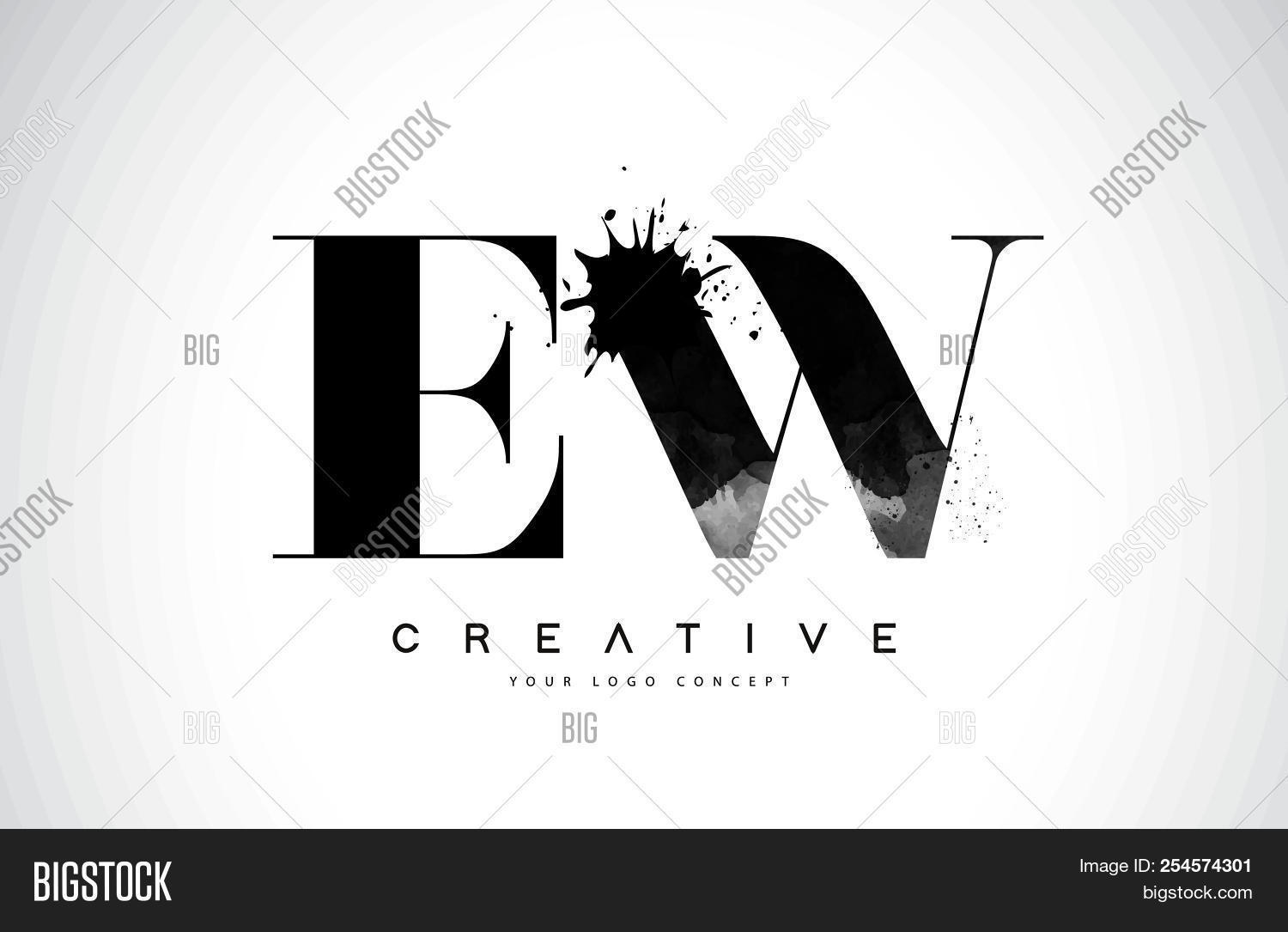 Ew E W Letter Logo Vector & Photo (Free Trial) | Bigstock