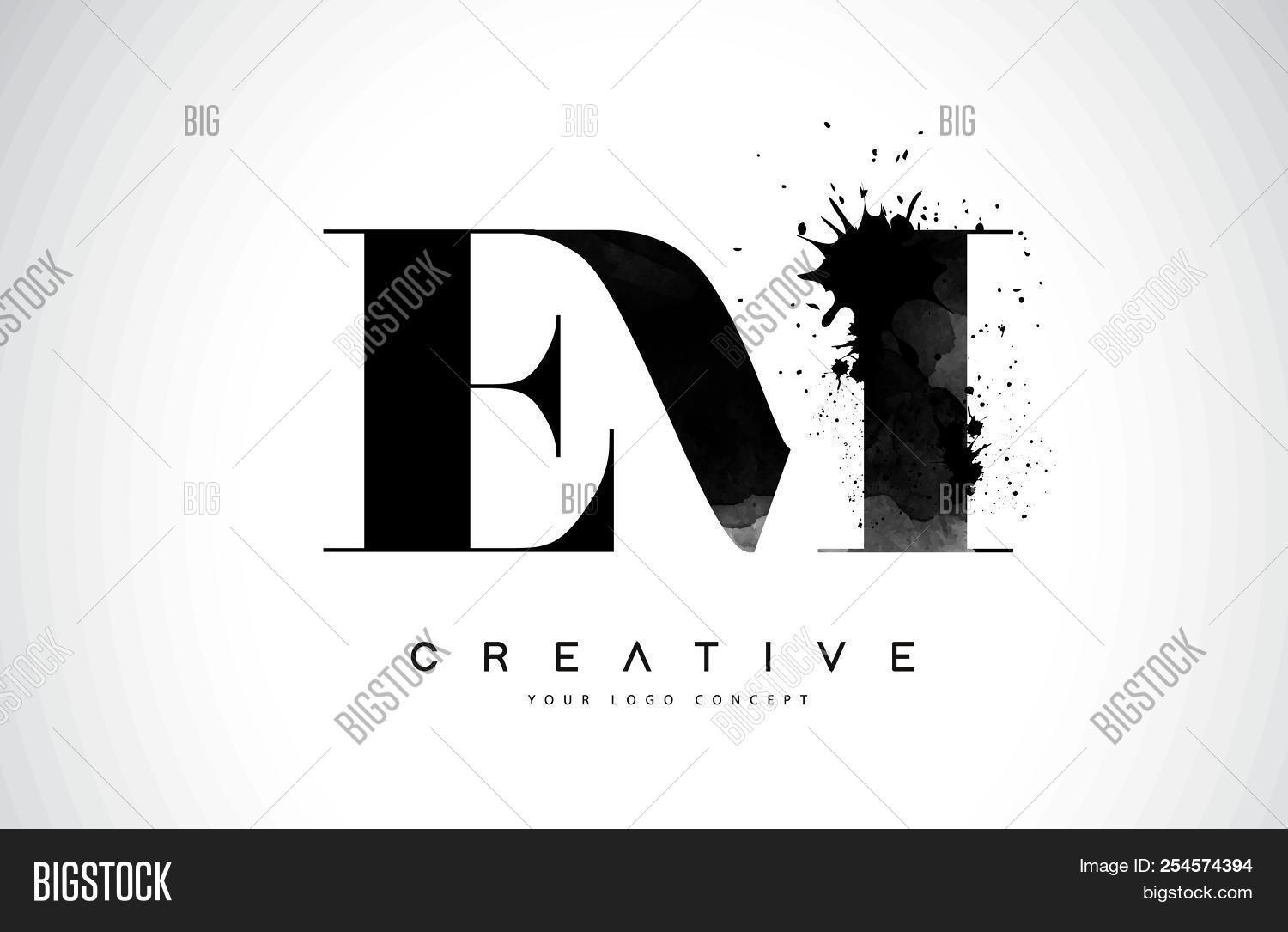 Em E M Letter Logo Vector & Photo (Free Trial) | Bigstock