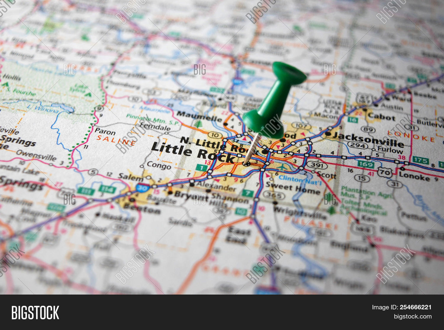 Map Little Rock, Image & Photo (Free Trial) | Bigstock