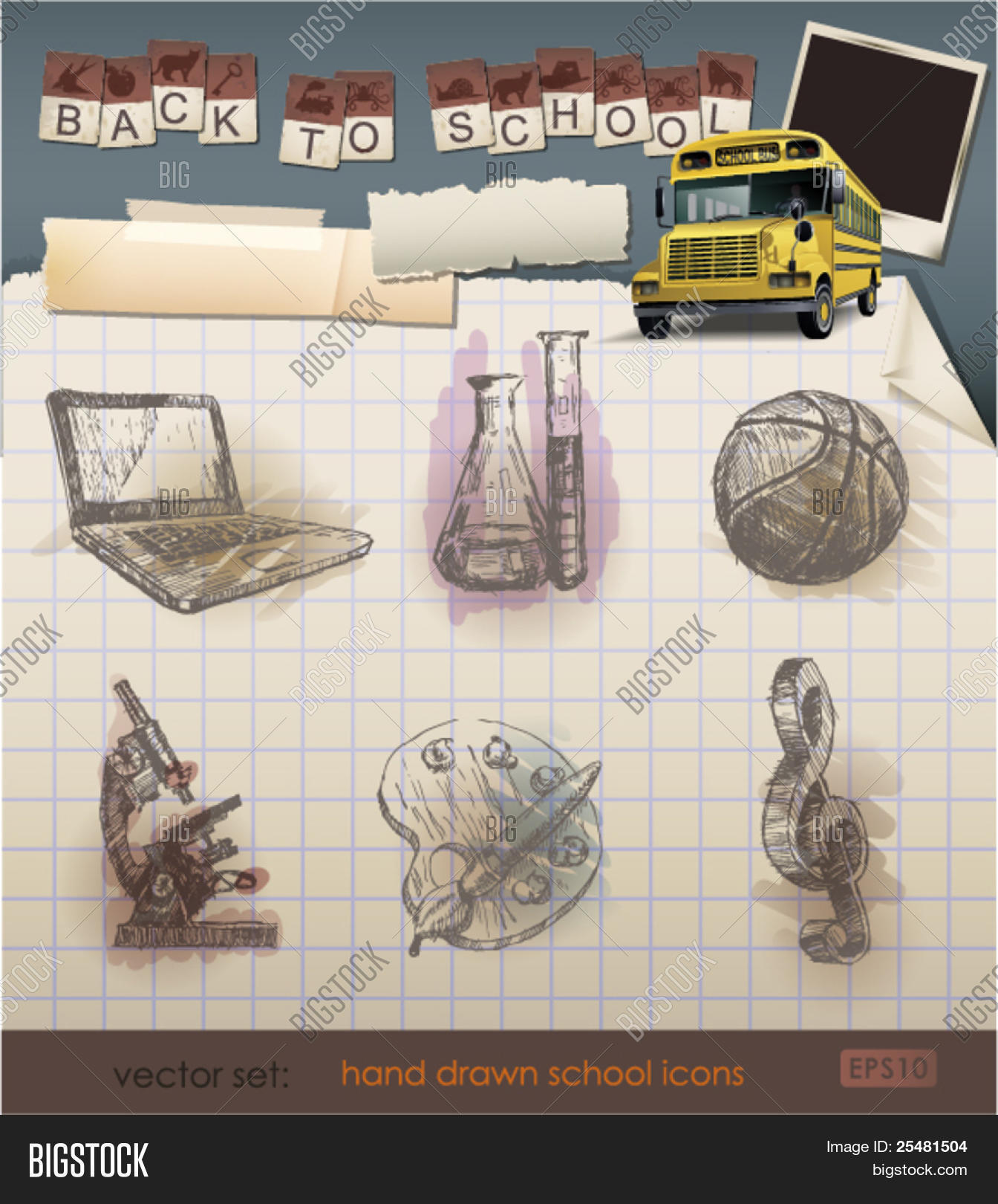 Hand-drawn School Vector & Photo (Free Trial) | Bigstock