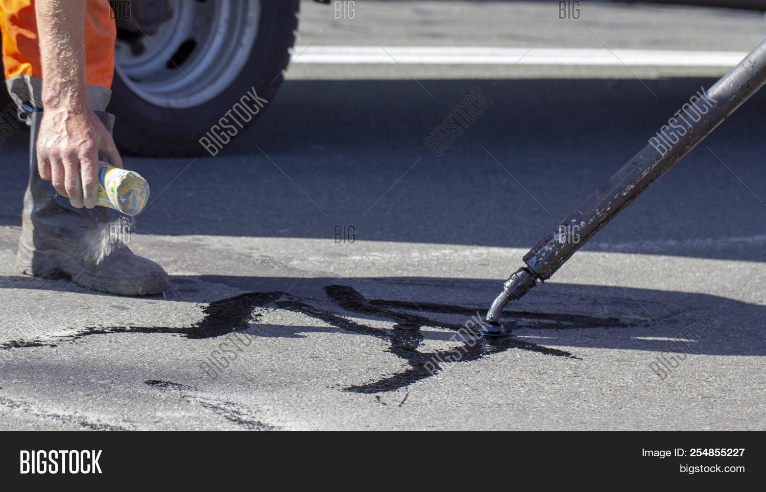 Workers Repair Road, Image & Photo (Free Trial) | Bigstock