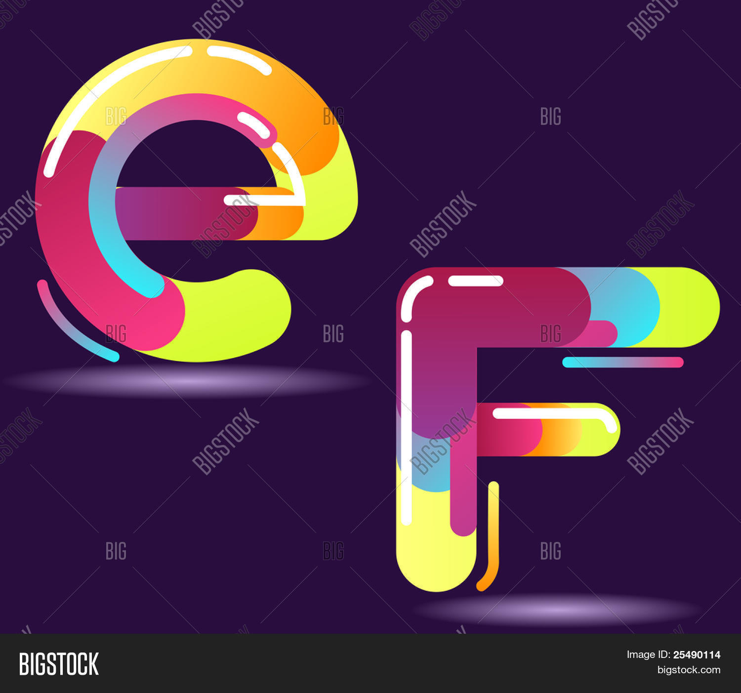 Two Letters Alphabet Vector & Photo (Free Trial) | Bigstock