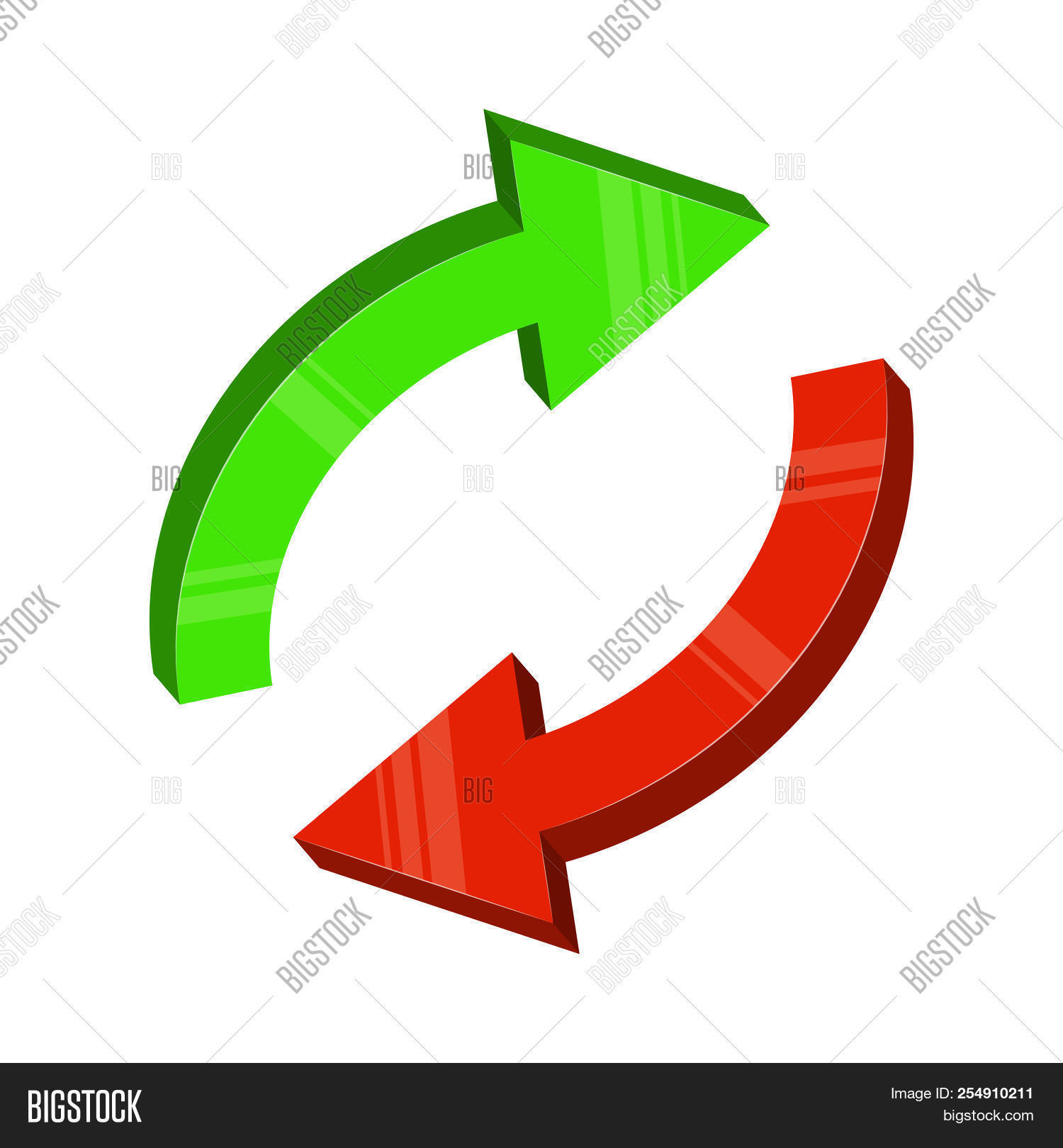Green Red Arrow Cycle Vector & Photo (Free Trial) | Bigstock