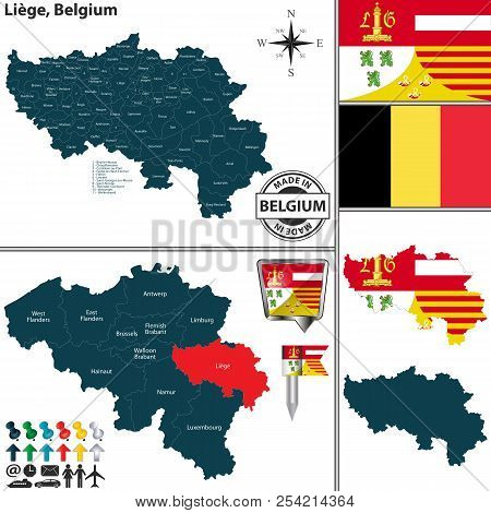 Vector Map Liege Vector & Photo (Free Trial) | Bigstock
