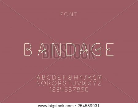 Bandage Font. Vector Vector & Photo (Free Trial) | Bigstock